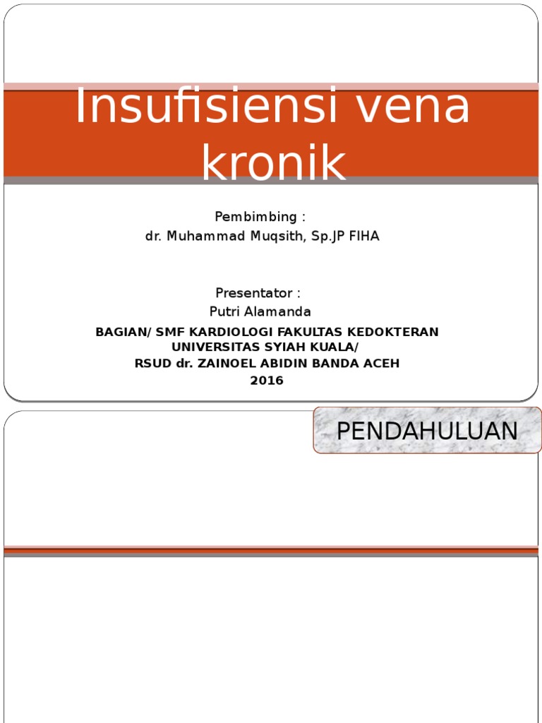 Insufisiensi Vena Kronik PPT p3 | PDF