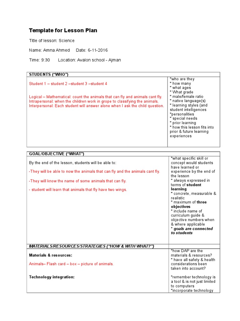 Lesson Plan | PDF | Lesson Plan | Education Theory