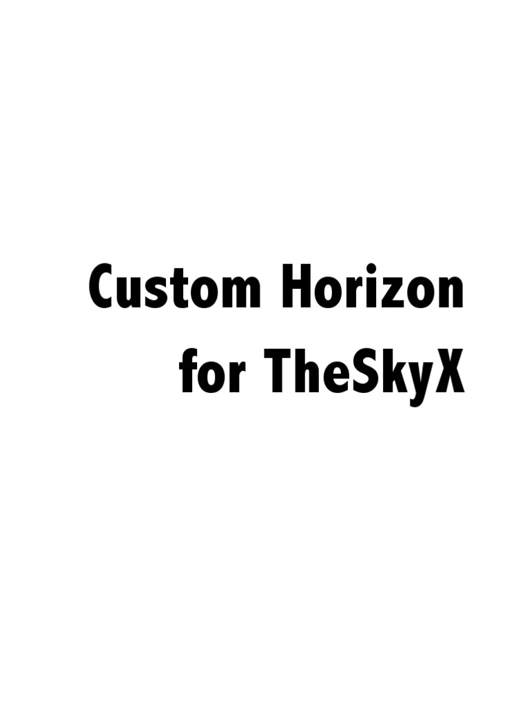 Custom Horizon | PDF | Microsoft Excel | System Software
