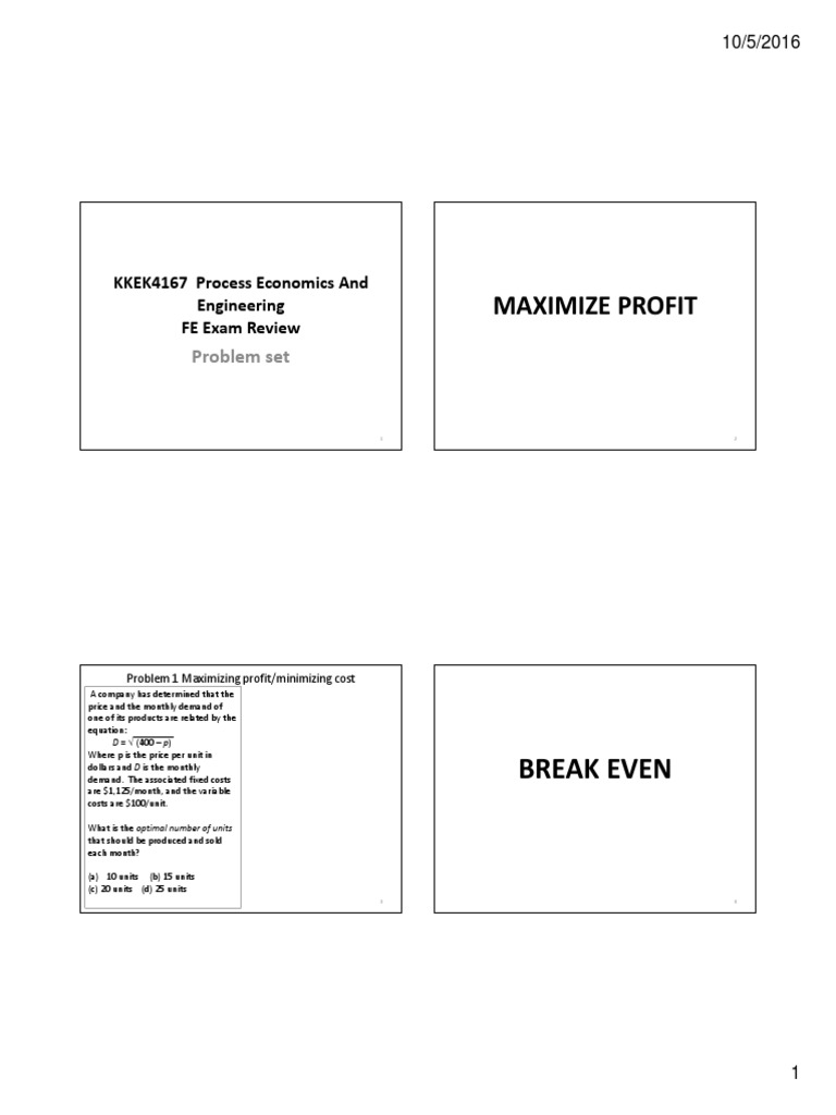 FE Exam Review: Engineering Economics | PDF | Interest | Depreciation