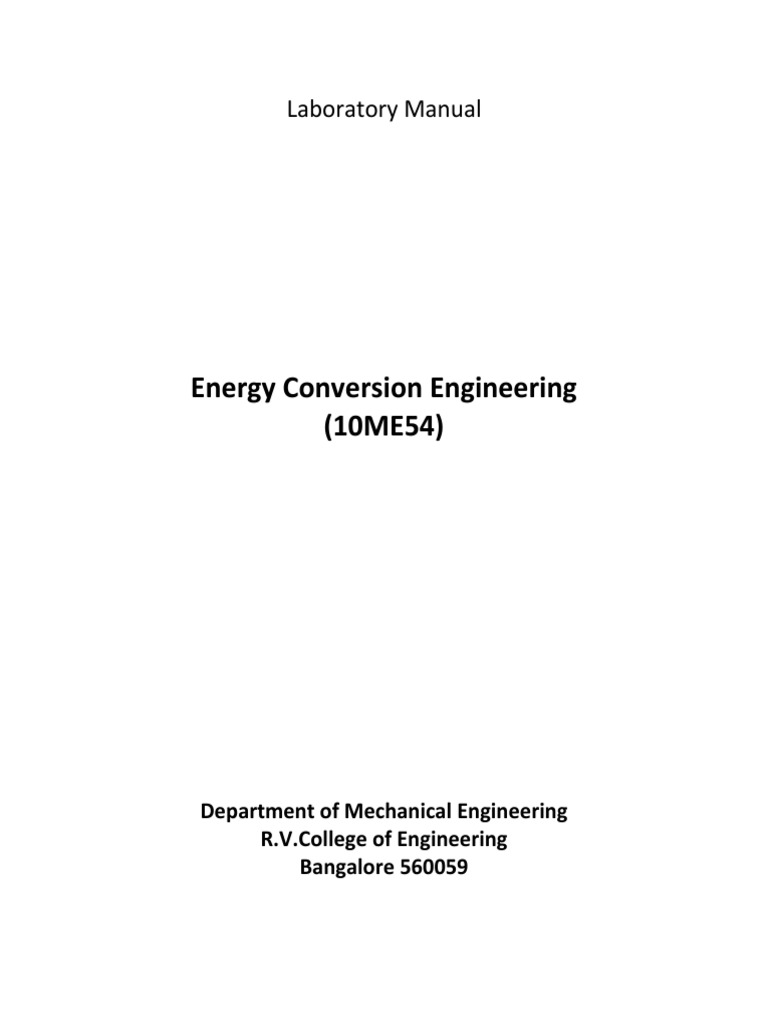 ECE Lab Manual | PDF | Internal Combustion Engine | Viscosity