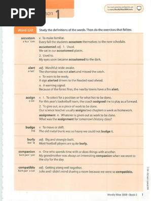 Wordly Wise 5th Grade Pdf Wordly Wise 3000 Student Book 8 And Answer