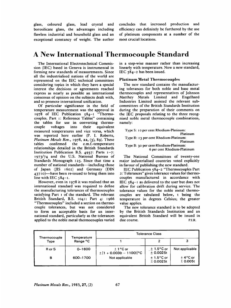Thermocouple Standard: New International | PDF | Thermocouple ...