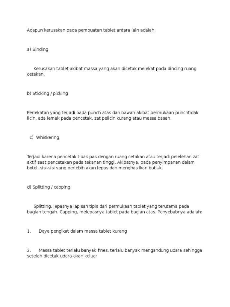 Kerusakan Tablet | PDF
