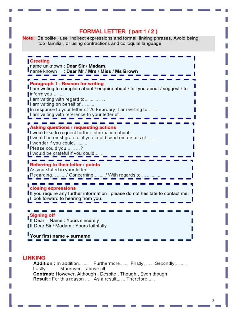 Formal Letter Template | PDF