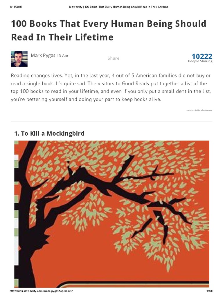 100 Essential Books: A List of Must-Read Titles for a Lifetime of ...