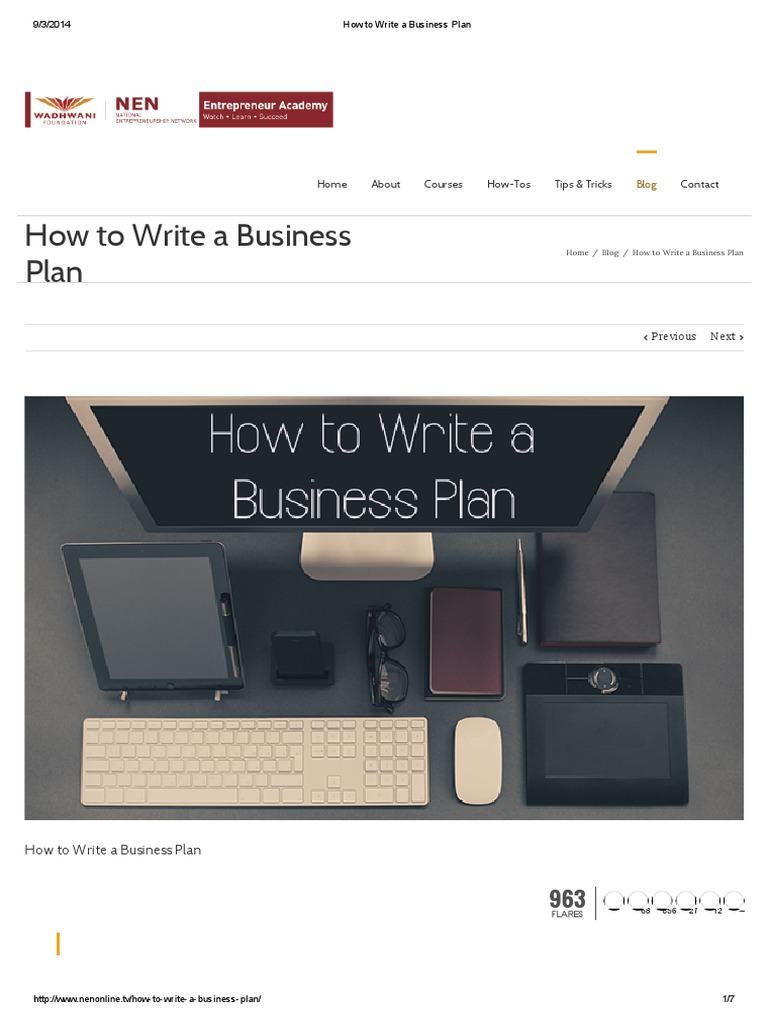 How To Write A Business Plan | PDF | Business Plan | Investor