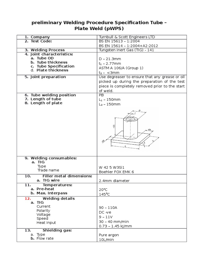 PWPS Fillet Weld | PDF