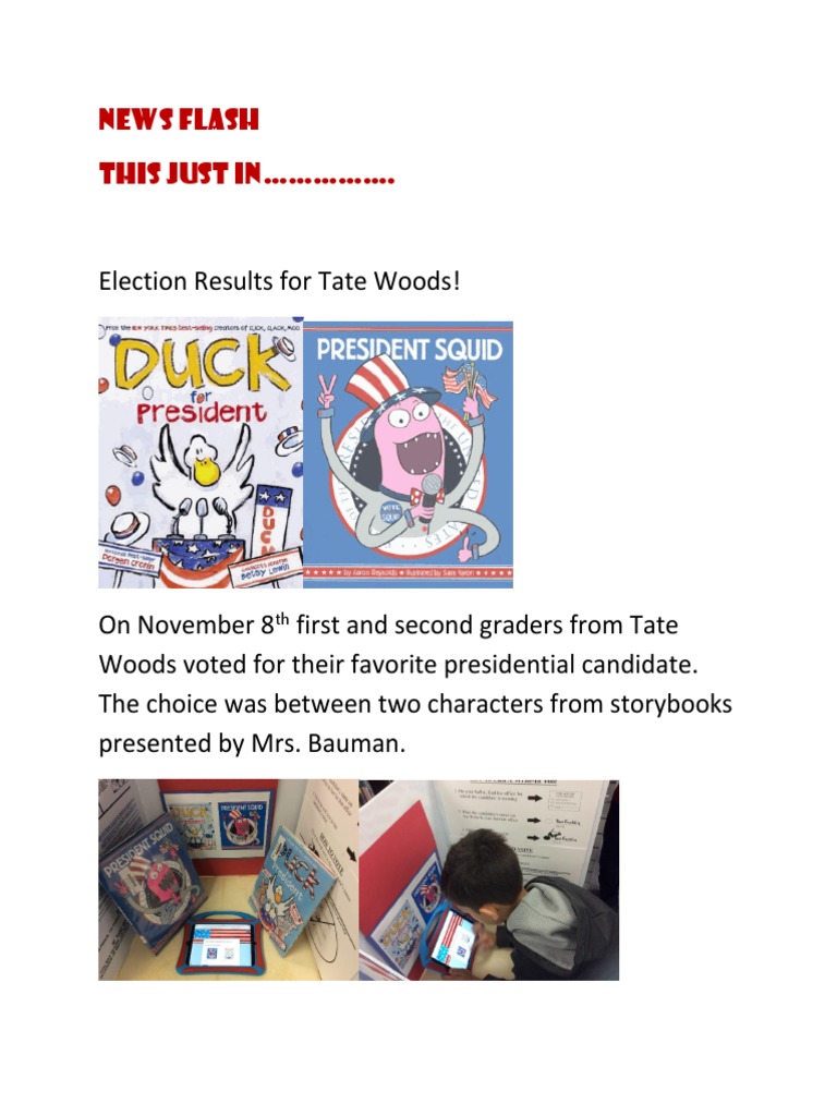 Tate Woods Election Results: Duck Wins! | PDF | General Fiction