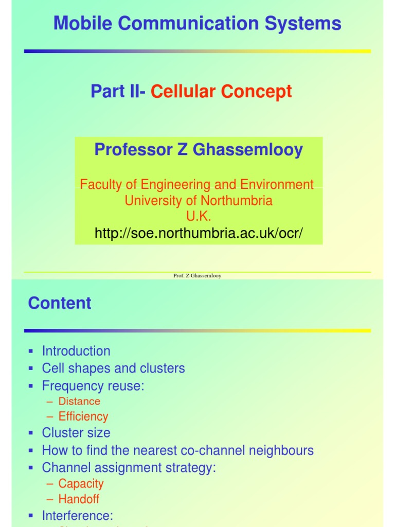 Mobile Comms. - Cellular Concept | PDF | Cellular Network | Data ...