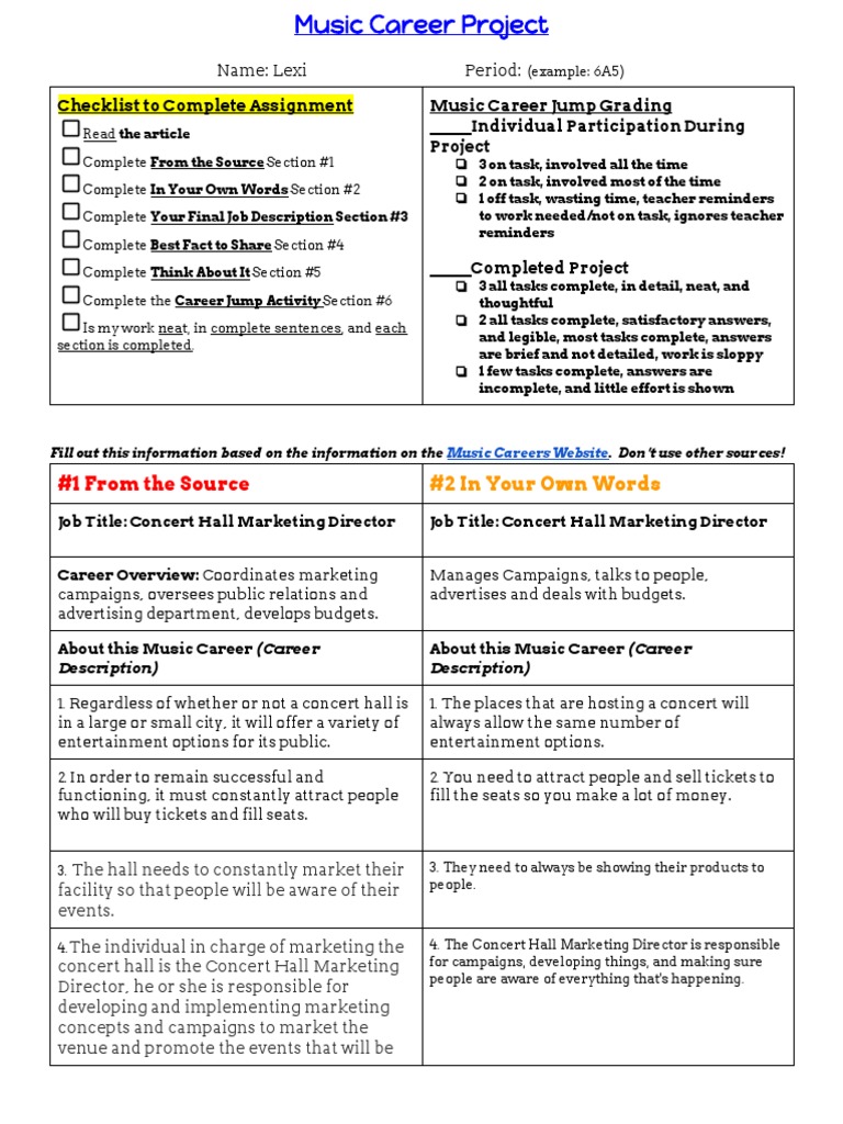 Schottmusiccareerproject | PDF | Marketing | Labour