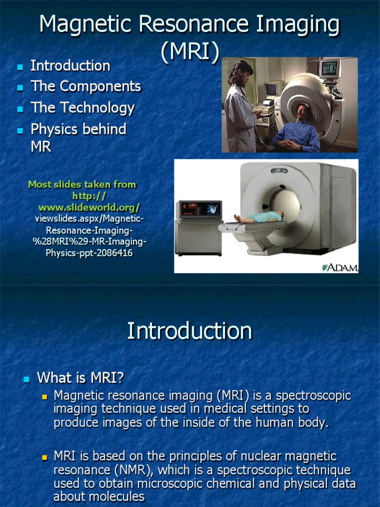 Lecture MRI | PDF | Magnetic Resonance Imaging | Relaxation (Nmr)