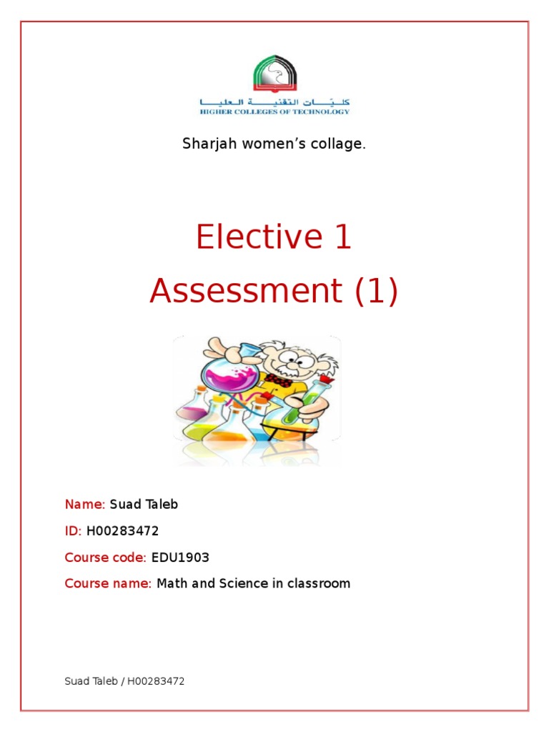 Elective 1 Assessment 1 | PDF | Educational Assessment | Mental Processes