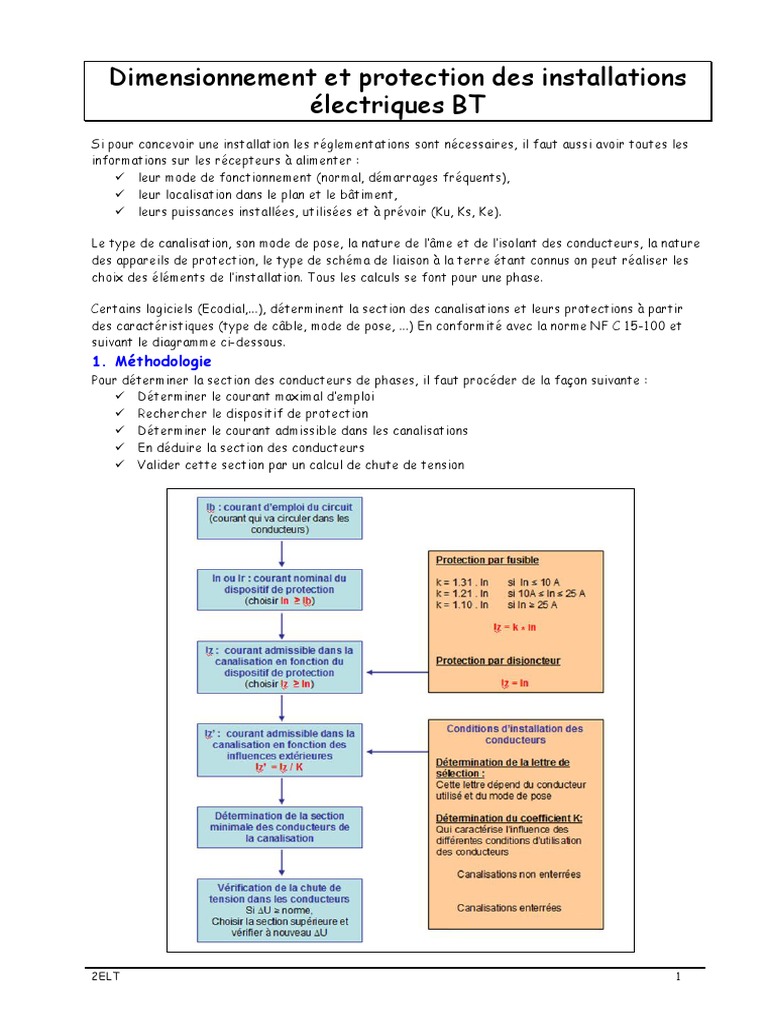 Choix Section de Cables | PDF | Réseau électrique | Électricité