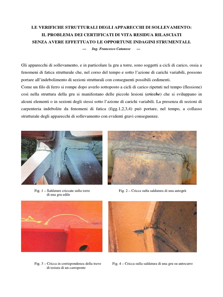 Le Verifiche Strutturali Delle Gru | PDF