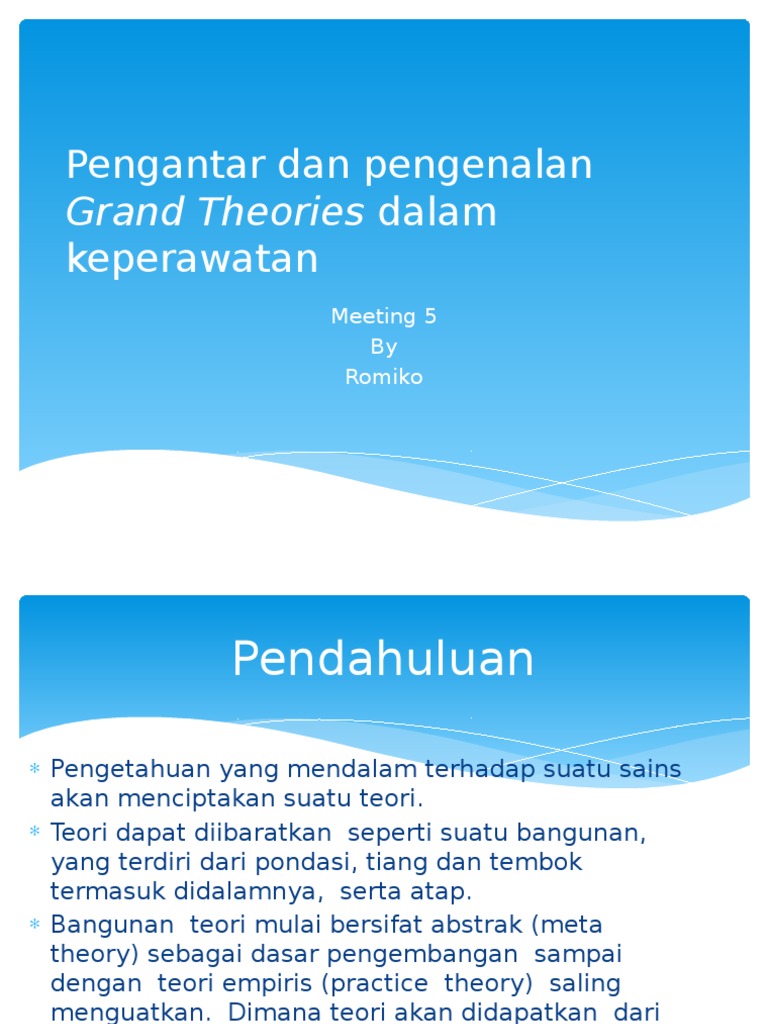 5.pengantar Dan Pengenalan Grand Theories Dalam Keperawatan | PDF ...