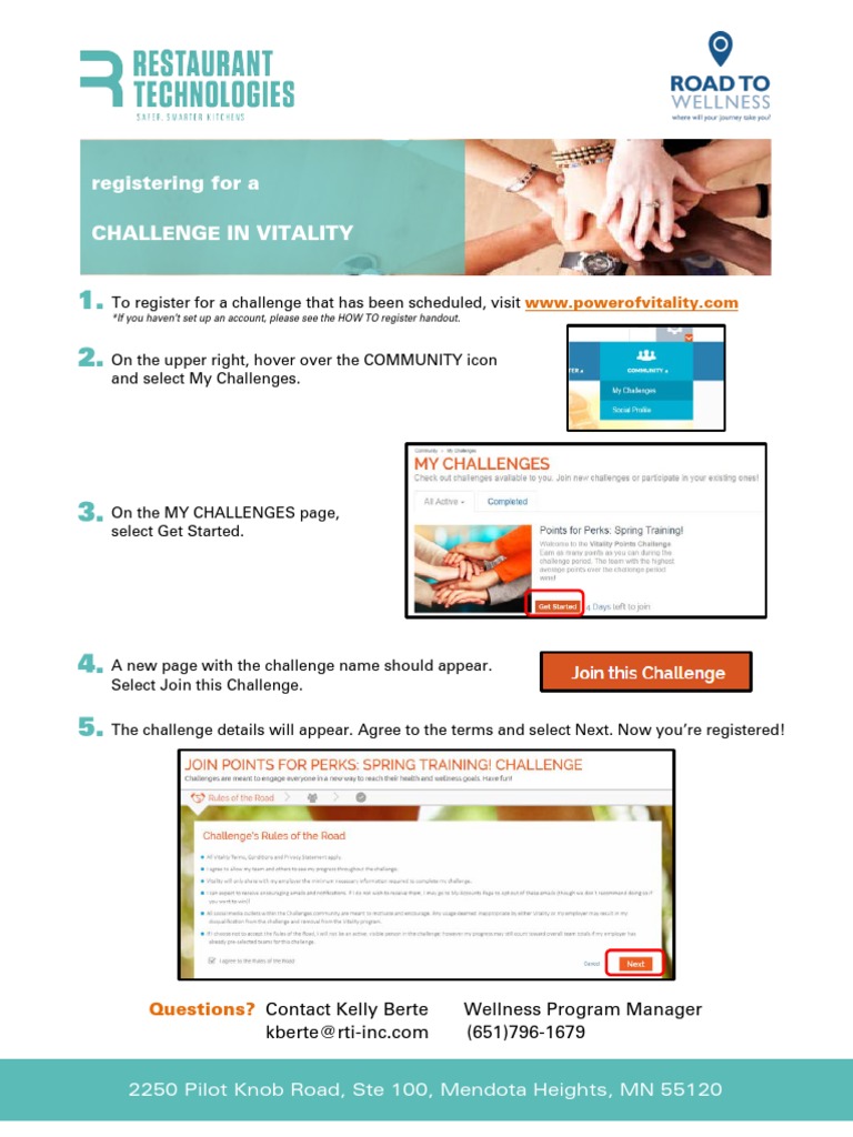 Register for Vitality Challenge Guide | PDF
