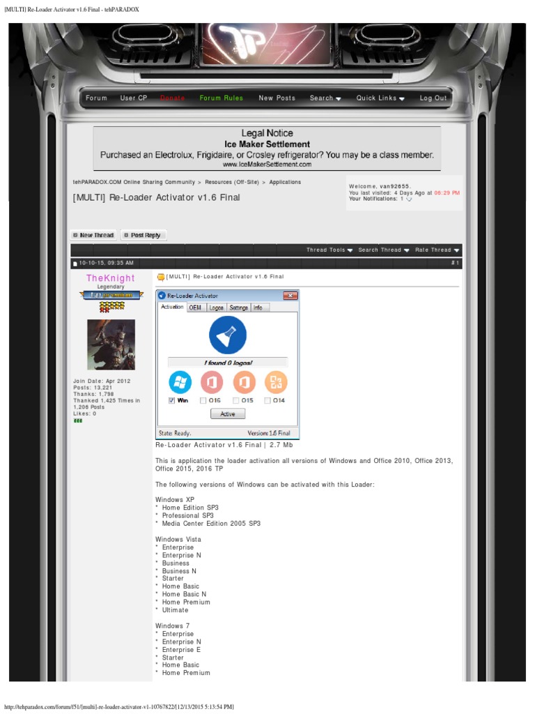 (MULTI) Re-Loader Activator v1.6 Final - tehPARADOX PDF | PDF ...