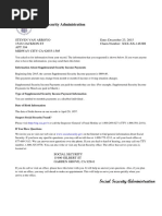 Benefit Verification Letter: Social Security Administration | PDF ...