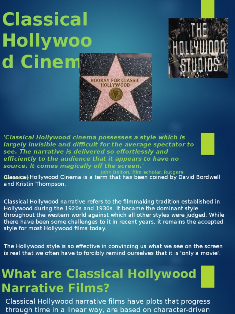 Classical Hollywood Cinema | PDF | Entertainment | Cinema