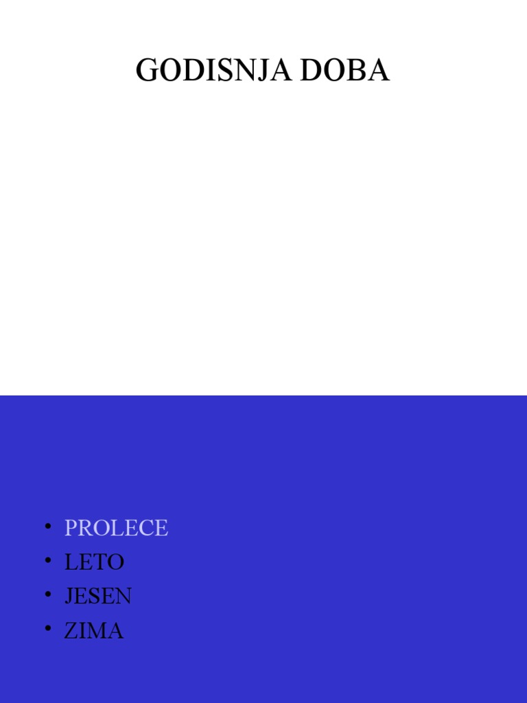 Godisnja Doba1 | PDF