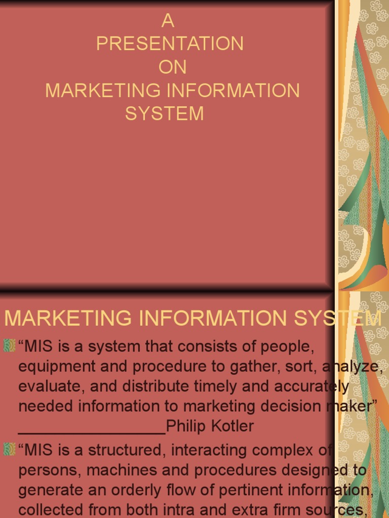 Marketing Information System | PDF | Marketing Research | Management Information System