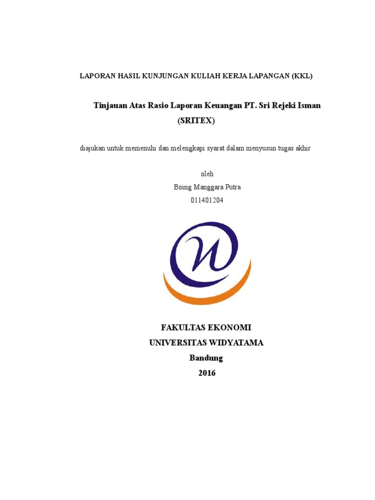 Laporan KKL Widyatama 2016 | PDF