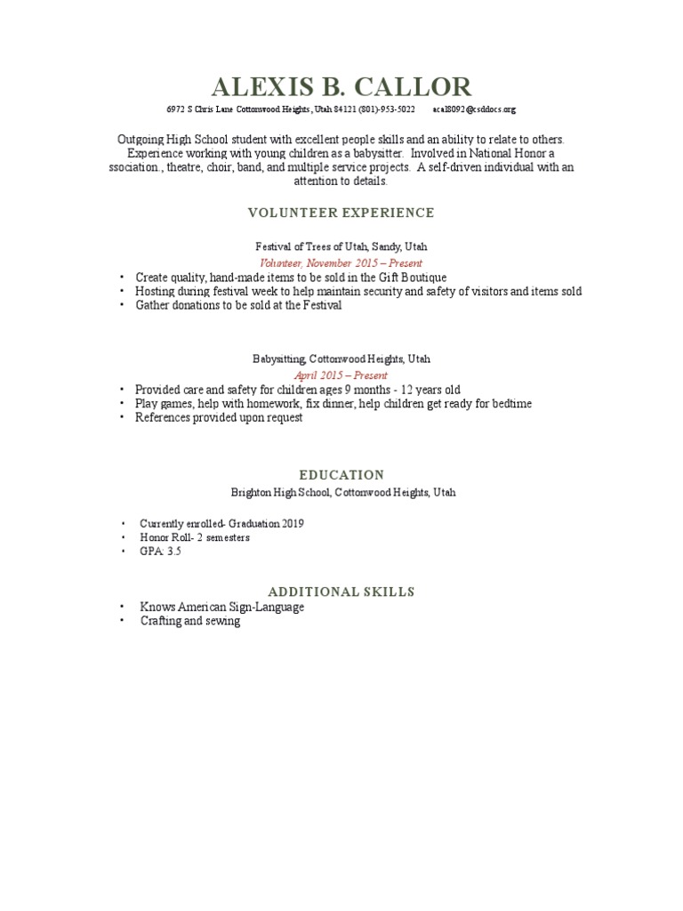 Alexis Resume 2016 | PDF