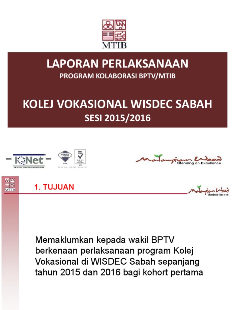 Kolej Vokasional WISDEC Sabah | PDF