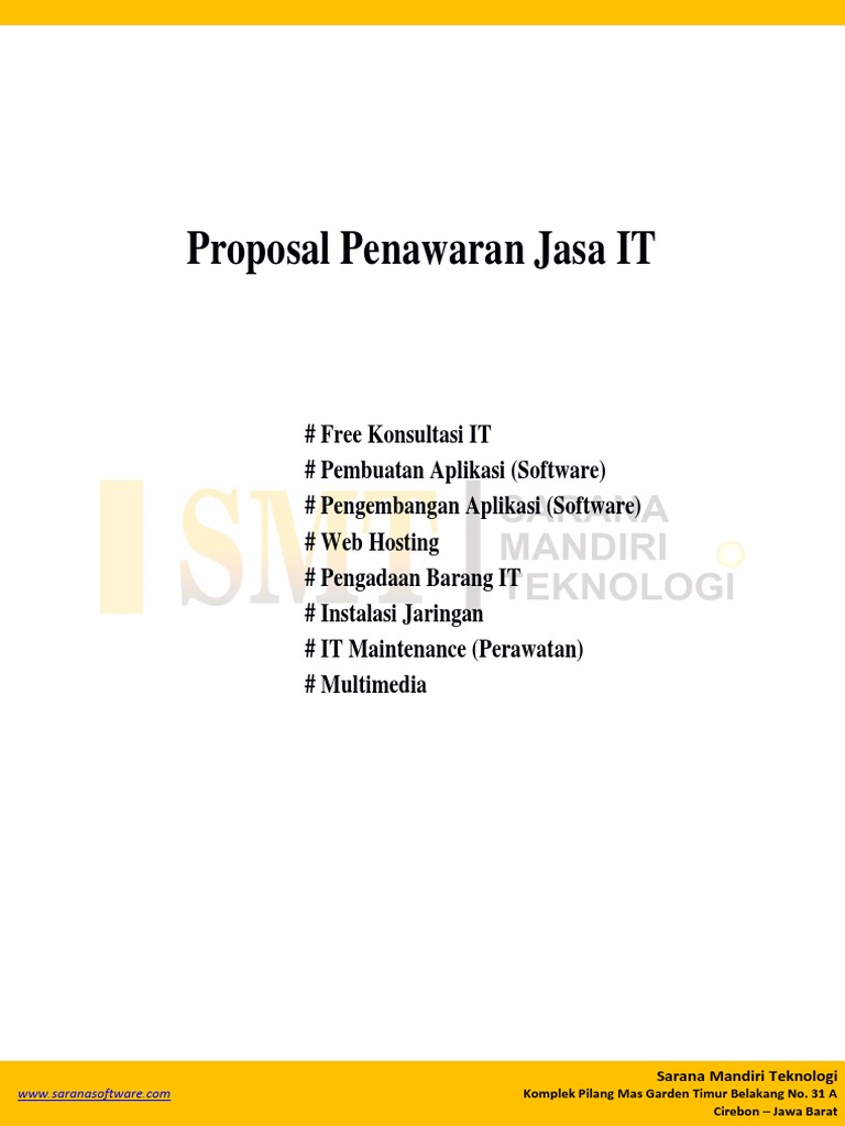 Proposal Penawaran Jasa It | PDF