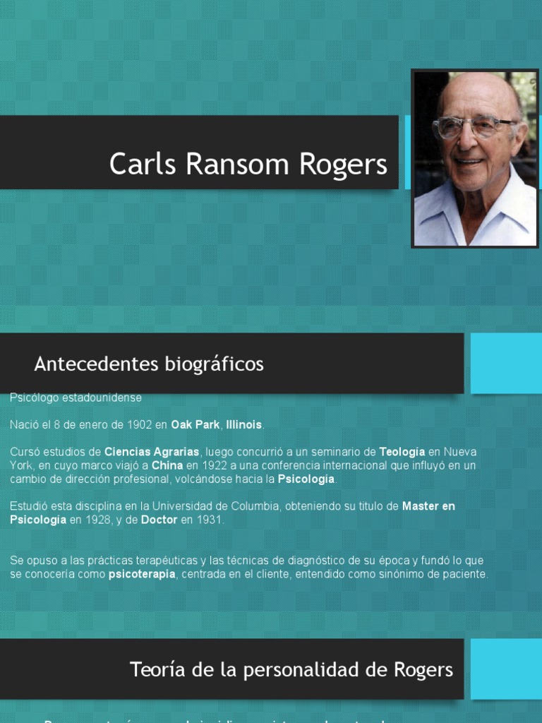 Carls Ransom Rogers | PDF | Psicología de la personalidad | Sicología