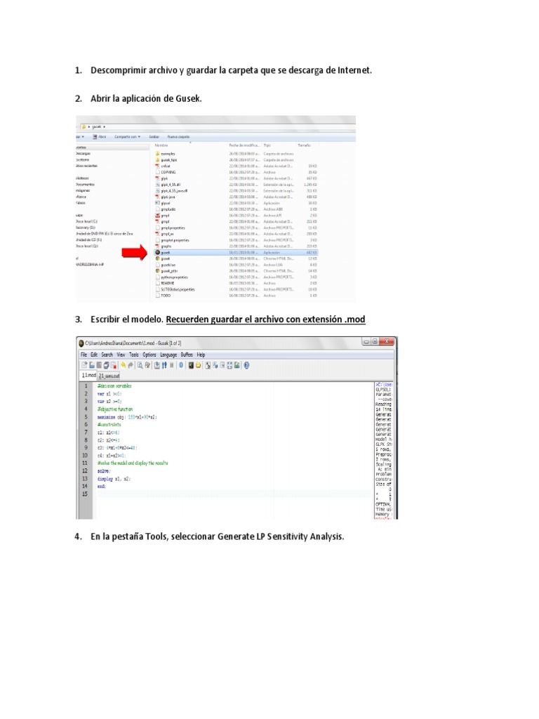 Pasos para GUSEK | PDF