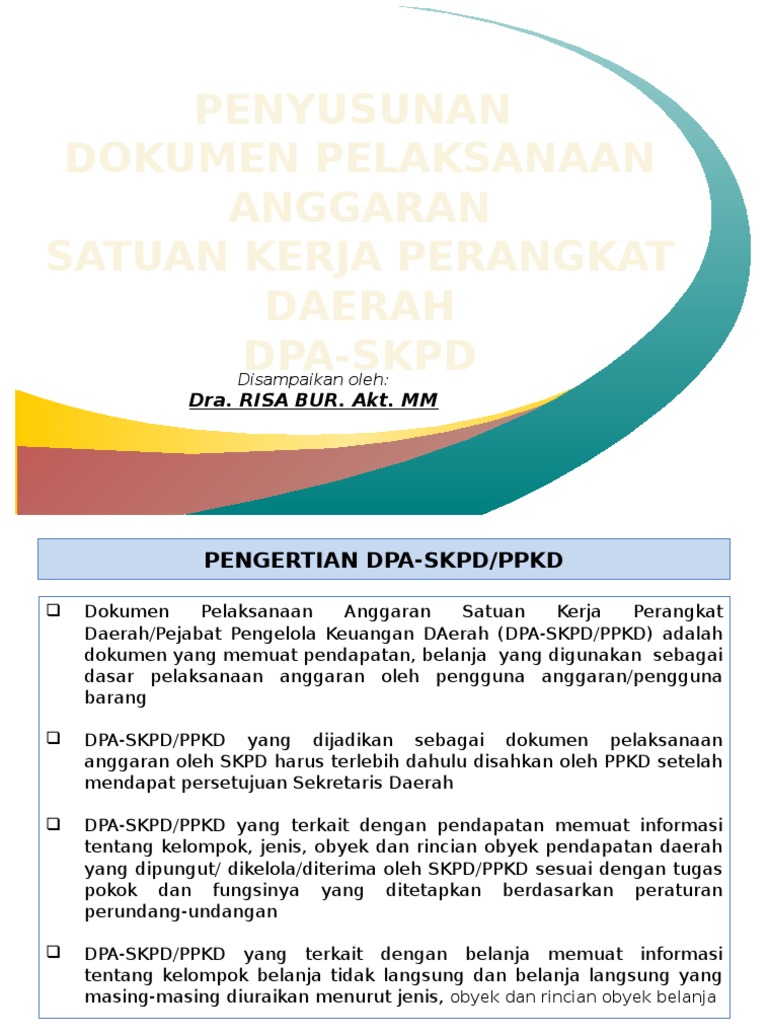 Penyusunan Dpa-Skpd & Anggaran Kas | PDF