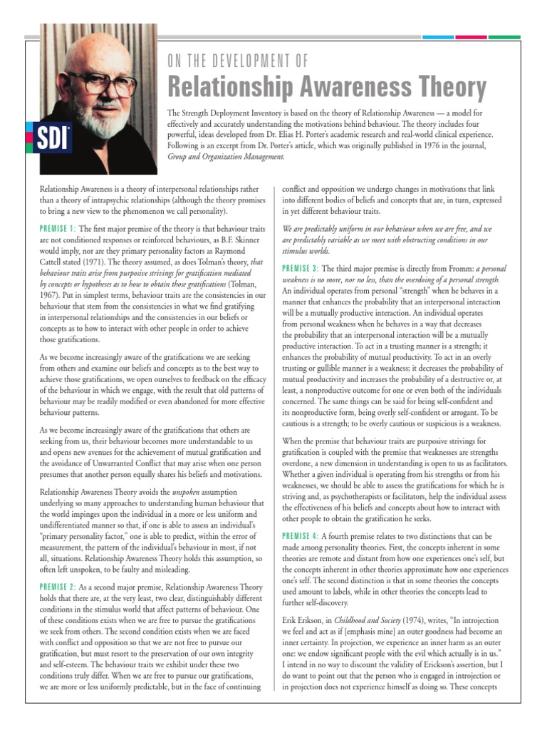 Elias Porter On Development of Relationship Theory | Emergence ...