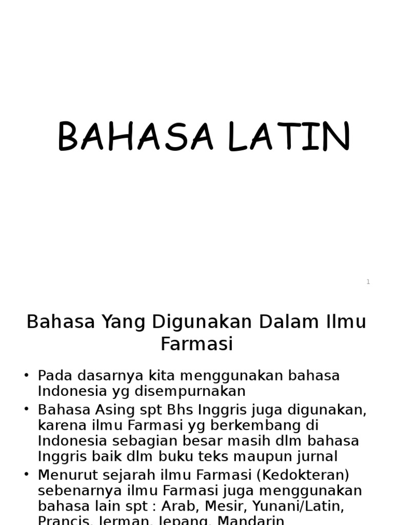 BAHASA LATIN Ref | PDF