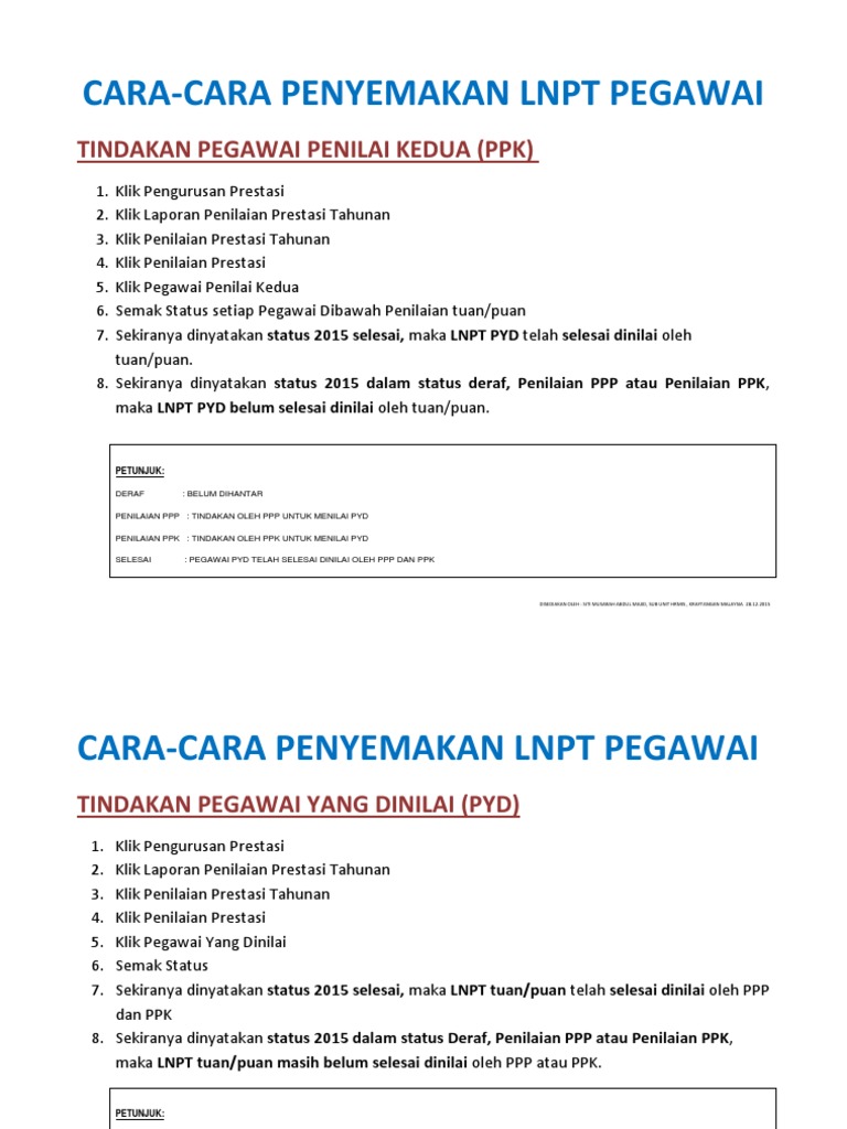 Cara-Cara Penyemakan Status LNPT | PDF