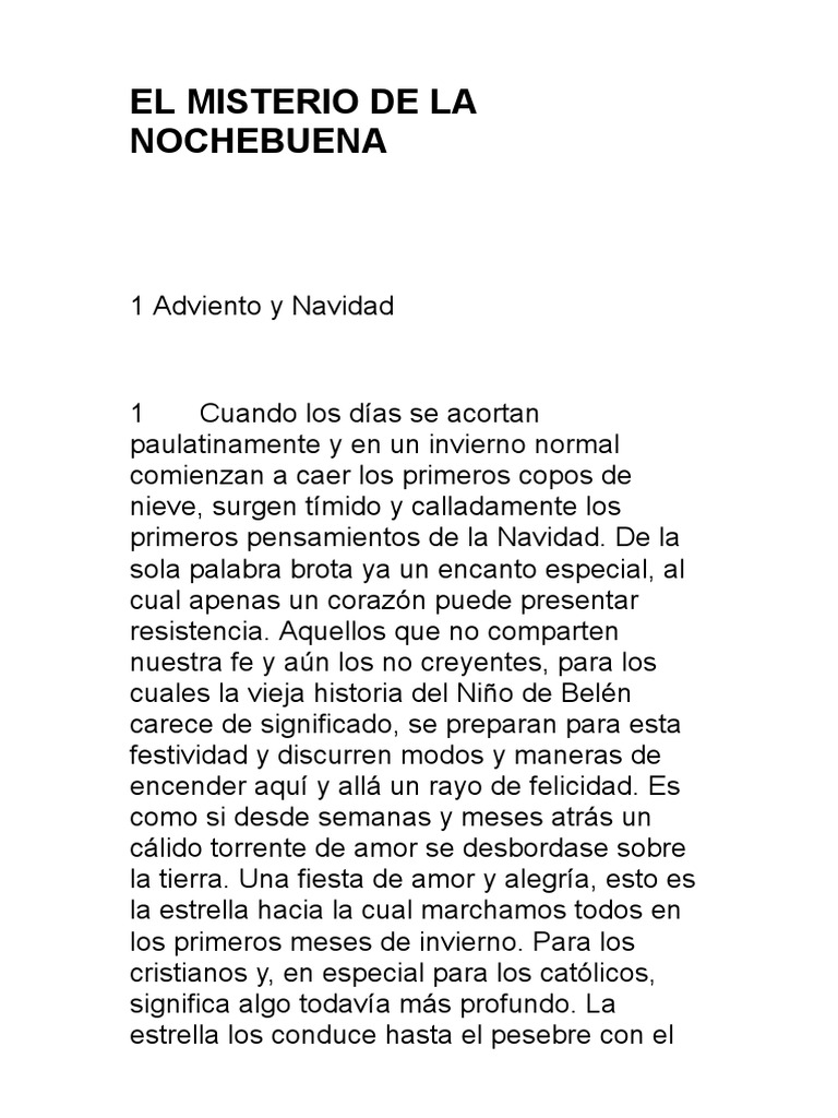 El Misterio de La Nochebuena | PDF | Adviento | Navidad