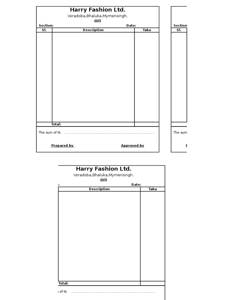 Bill Voucher HR | PDF