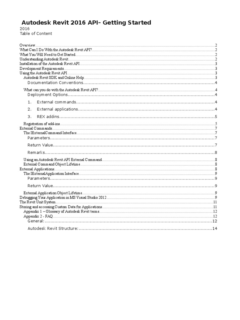 Getting Started With The Revit API | PDF | Autodesk Revit | Application Programming Interface
