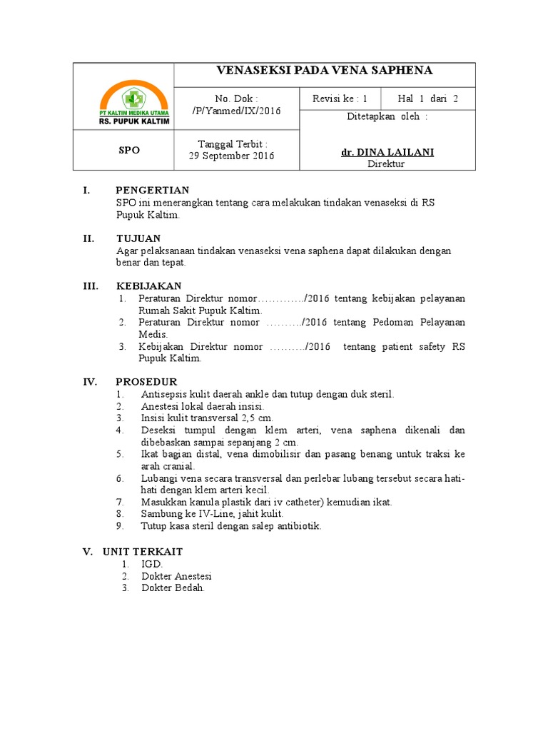 Spo Vena Seksi Vena Safena | PDF