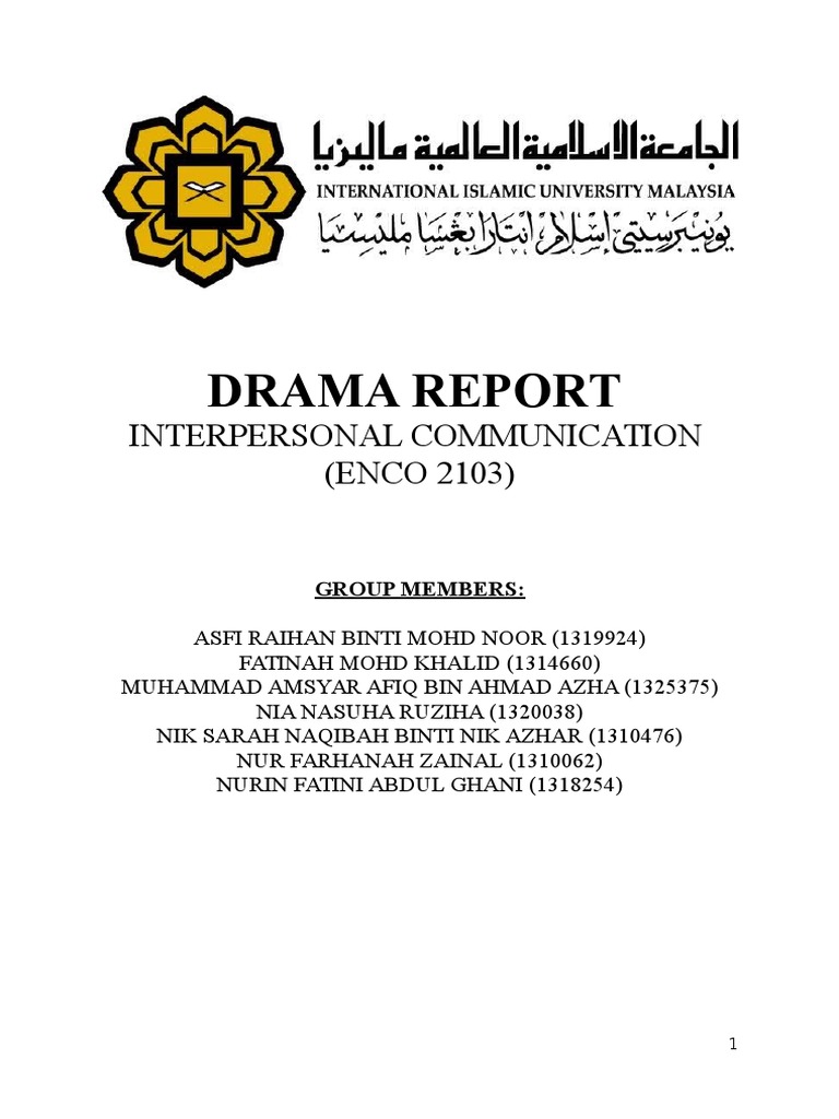 Beauty Beast Drama Report | PDF | Nonverbal Communication | Conflict ...