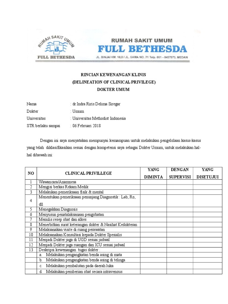 RKK Dokter Umum | PDF