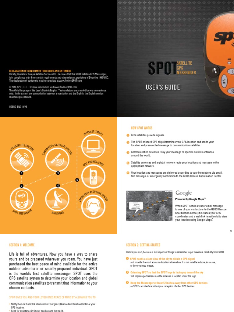 SPOT2 User Guide | PDF | Global Positioning System | Web Browser