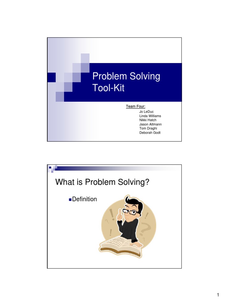 EMDA Problem Solving Toolkit - Team 4 PDF | PDF | Brainstorming ...