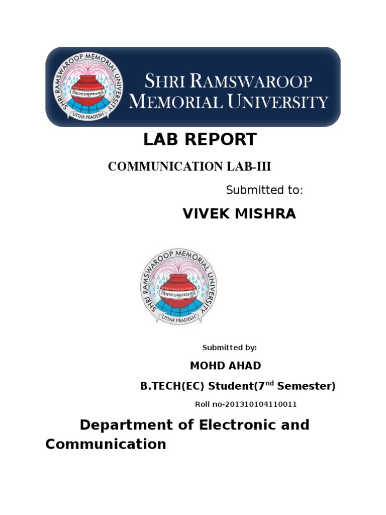 EC Lab Report Submission | PDF