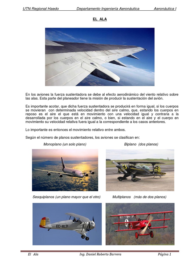 Estructura y Tipos de Alas en Aviación | PDF | Ala | Spar (Aeronáutica)