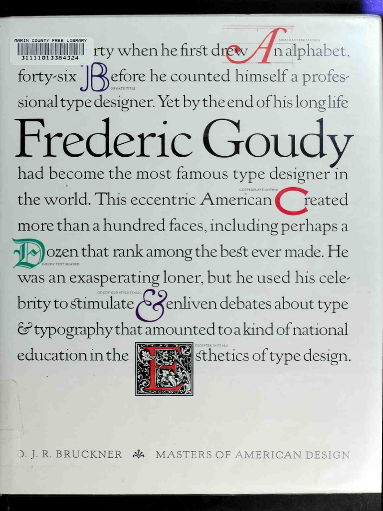 Frederic Goudy (Type Design Art Ebook) | PDF | Typefaces ...