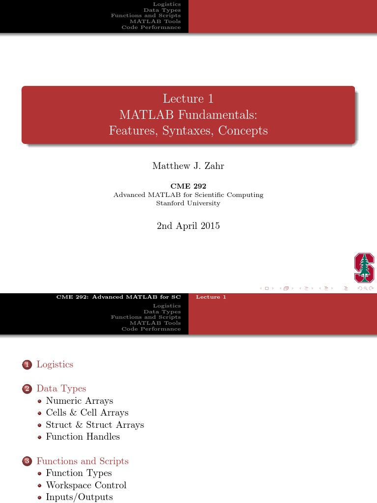 Lec 01 | Download Free PDF | Matlab | Parameter (Computer Programming)