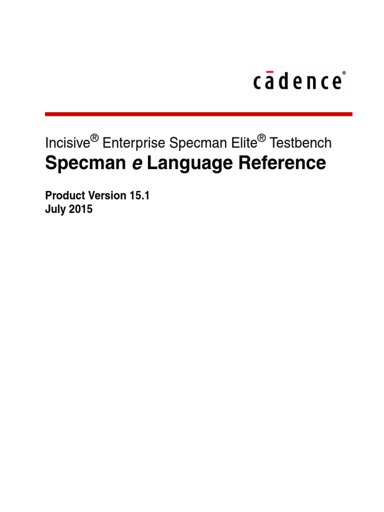 Specman e LRM Latest | PDF | Data Type | Trademark