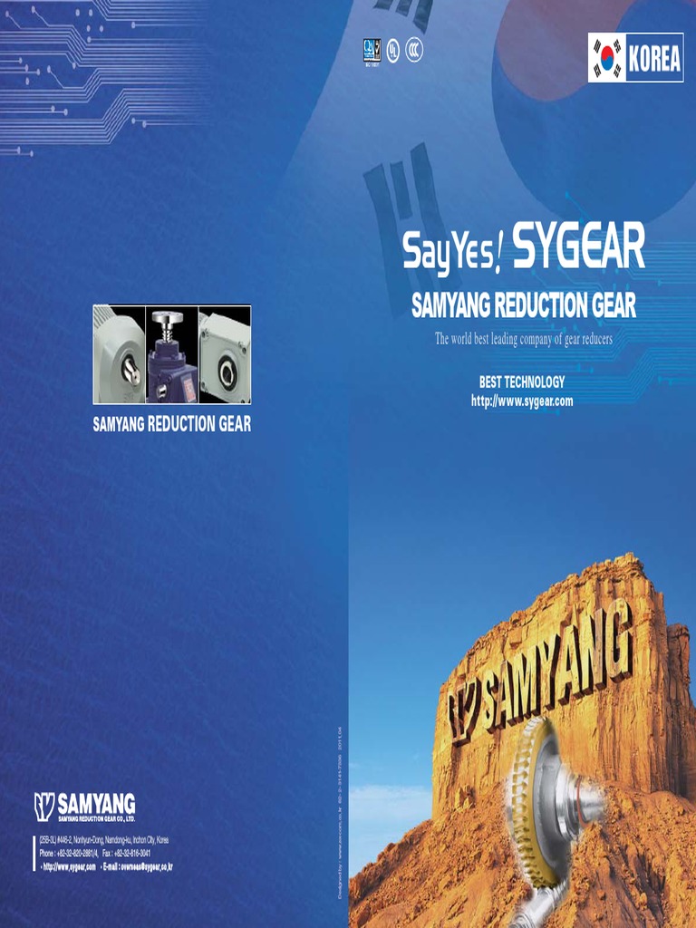 Samyang Gear Reducer | PDF | Gear | Transmission (Mechanics)